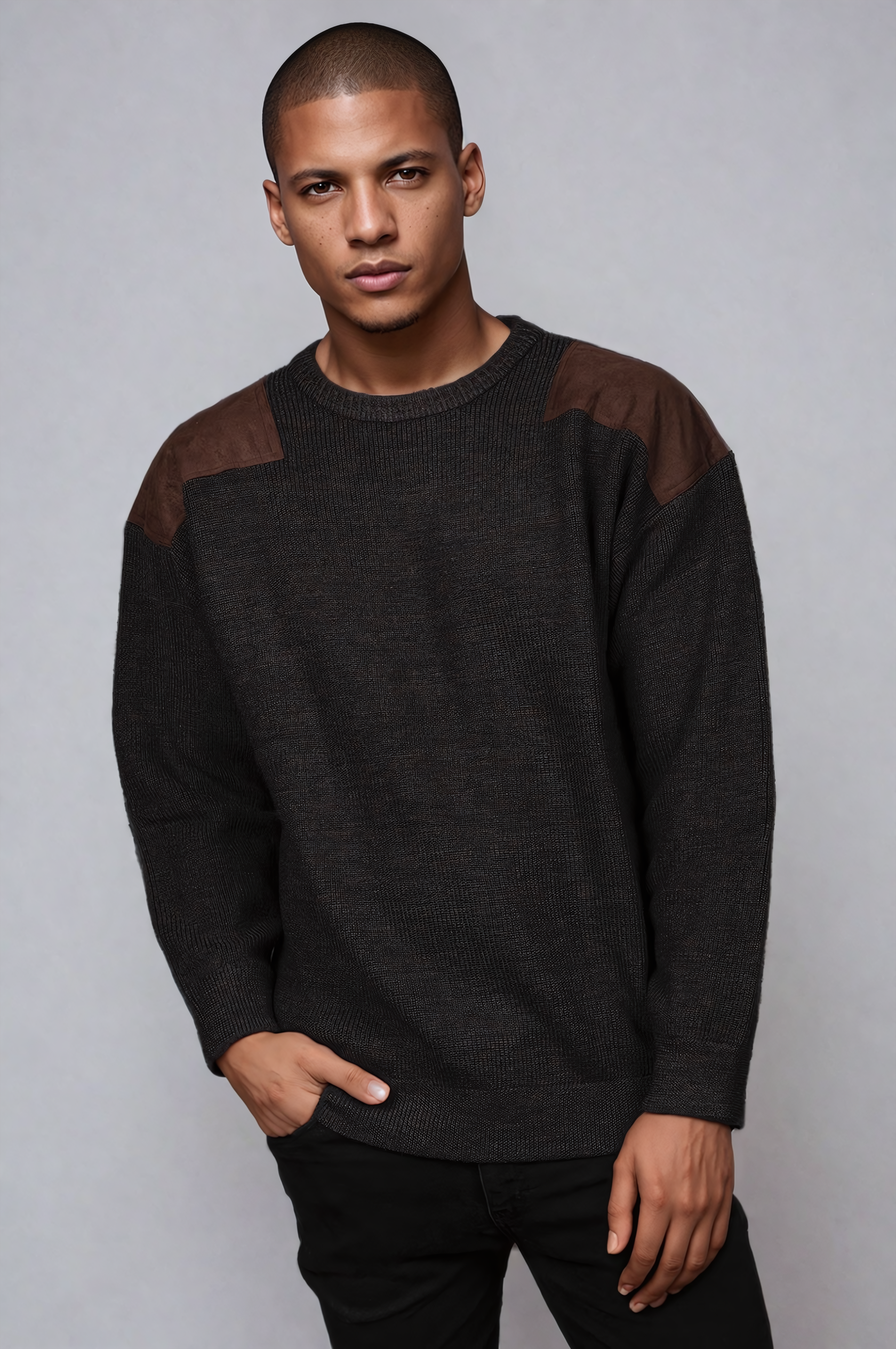 Timber Jumper with Timber Elbow and Shoulder Patches